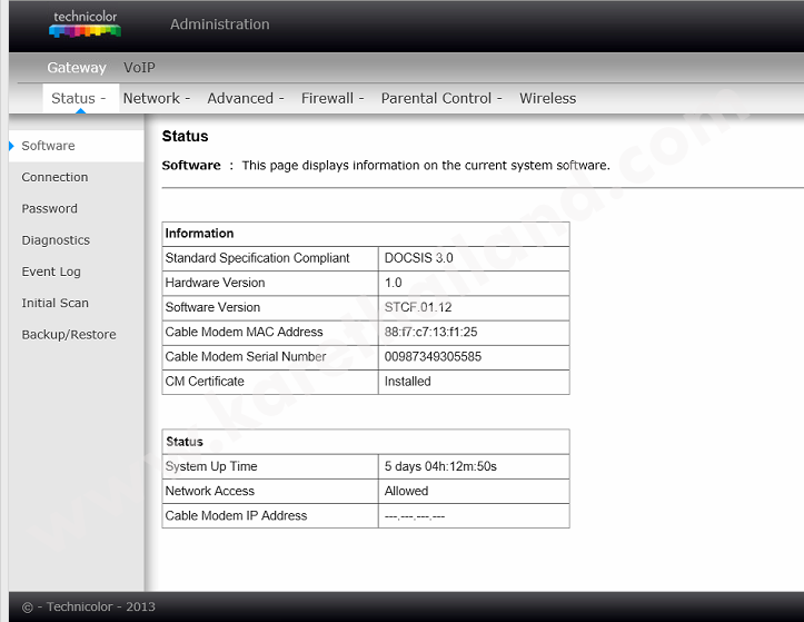 Forward Port Modem Technicolor – KARE Thailand
