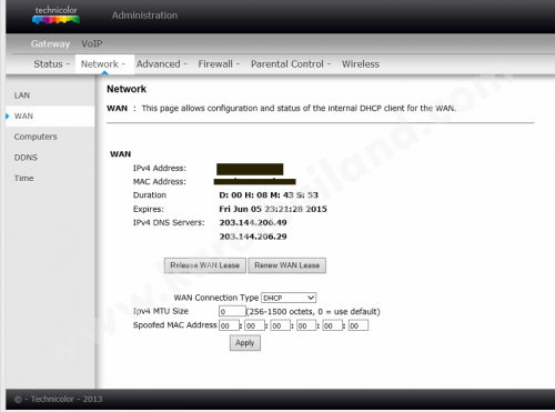 Forward Port Modem Technicolor – KARE Thailand