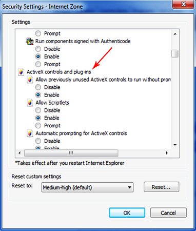 การตั้งค่า Internet Explorer เพื่อให้ ActiveX ทำงาน สำหรับดูกล้องวงจร ...