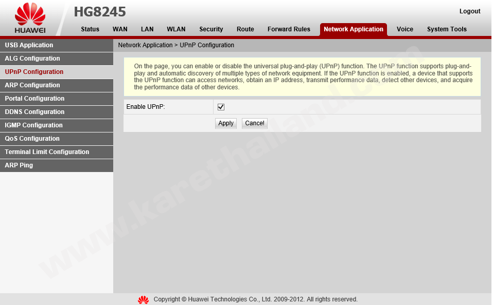 Forward Port Modem Huawei – KARE Thailand